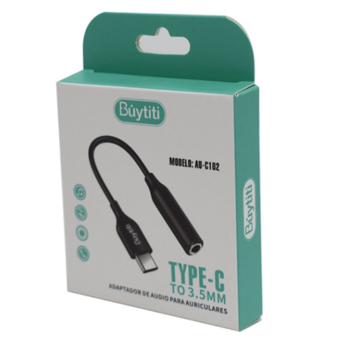 Adaptador para audio de entrada tipo C a plug 3.5mm