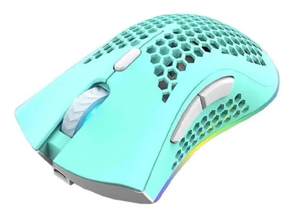 Mouse de juego inalámbrico recargable Azul