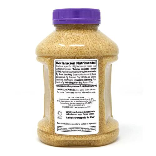 Ajo Picado De California Kosher 1.36 Kg Kirkland Signature