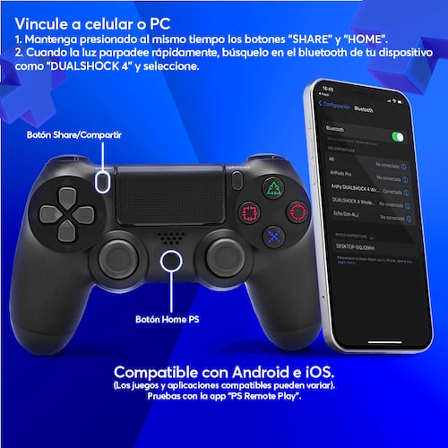 Control Genérico Inalámbrico Archy Ergonómico Compatible con ps4 ps5 ...