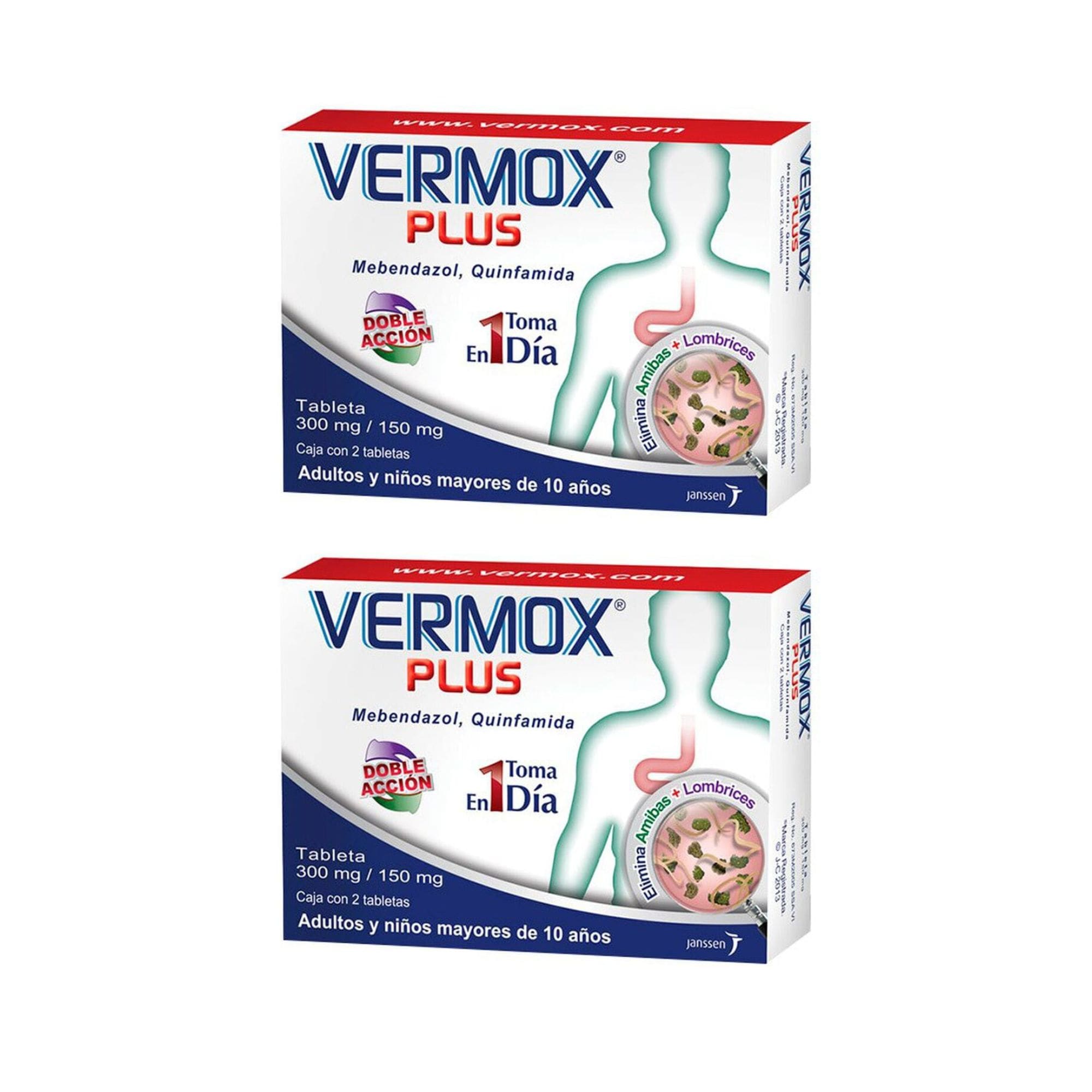 Vermox Plus Gastrointestinal 300 Mg 2 Pack