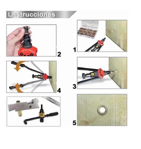 Kit Tuerca De Remache Acero Al Carbono M3 M4 M5 M6 M8