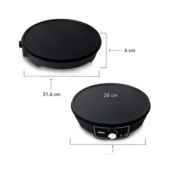 Crepera Antiadherente RCA RC-602 Negro