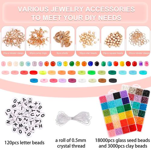 Cuentas De Arcilla Polimérica Para Bisutería 21000 Uds.