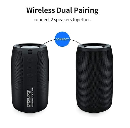 Altavoz Bluetooth Portátil Graves Potentes Y Resistente Negro
