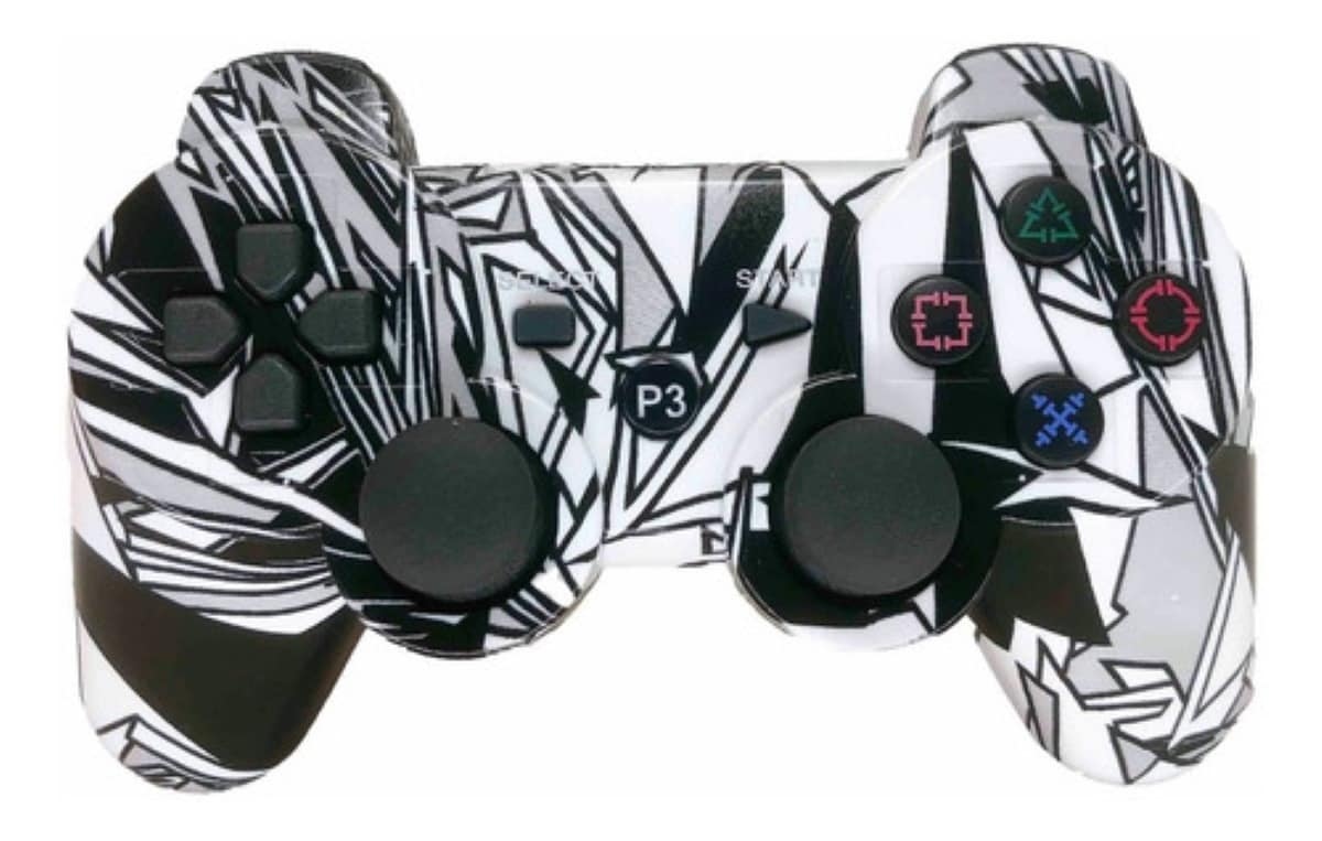 Control Inalámbrico Colors Compatible Con Ps3 Blanco Con Negro