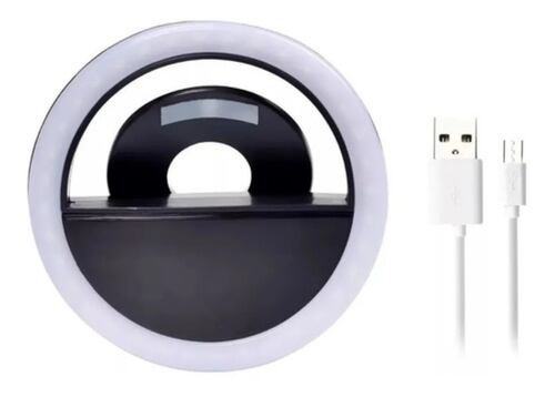 Aro Luz Led Iluminacion Flash para CamaraNegro con Blanco