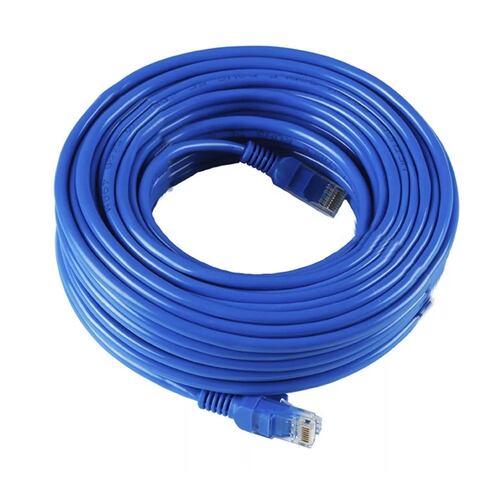 Cable Red 30 Mts Categoría Cat5 Utp Rj45 Ethernet Internet Azul