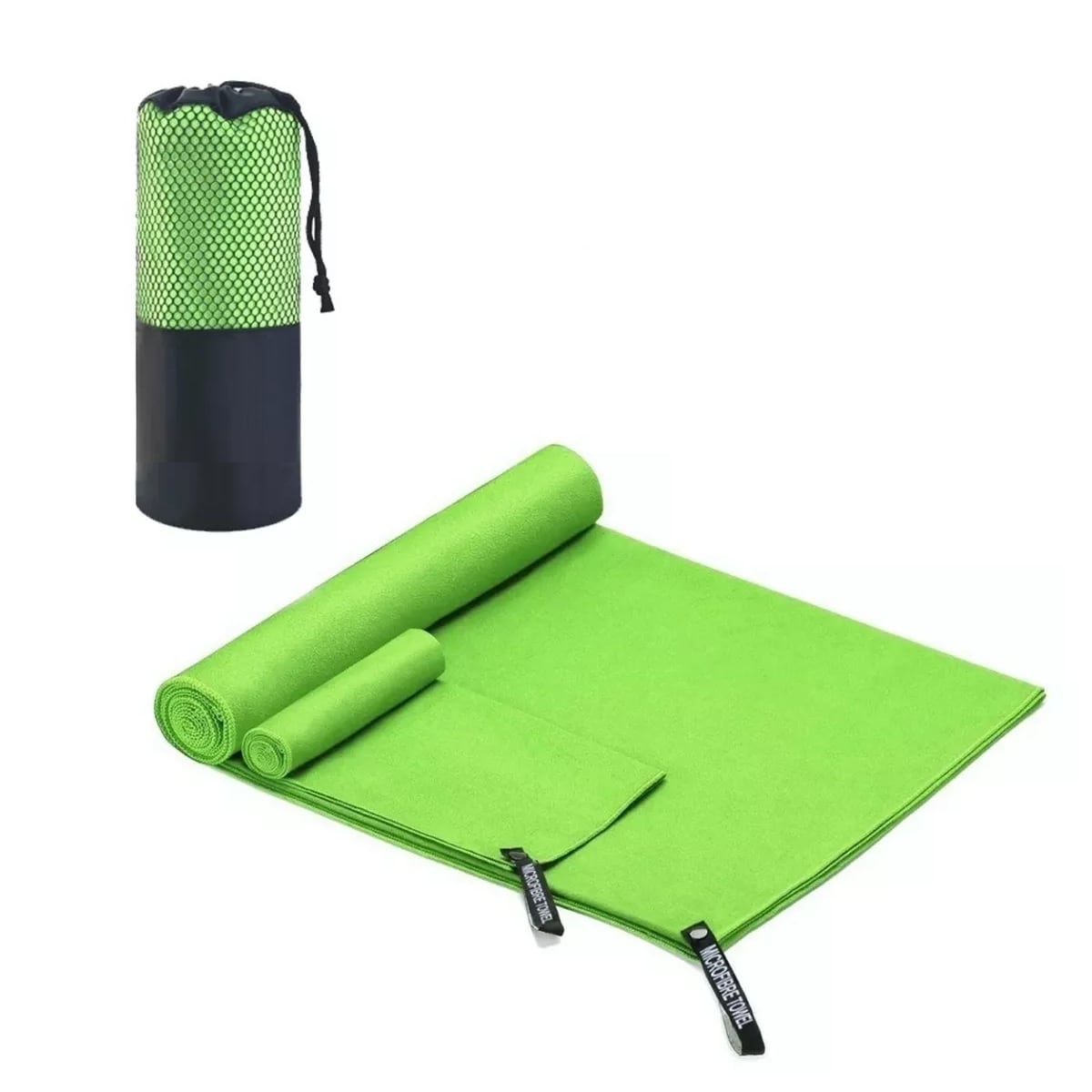 Toalla Baño Viaje De Microfibra De Secado Rápido 2 Paquetes Verde