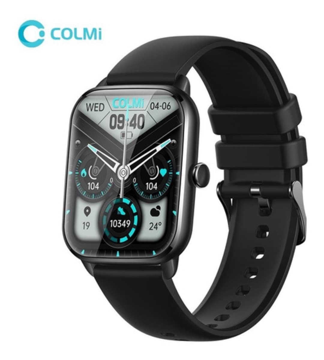 Reloj Inteligente De 1,9 Pulgadas Smartwatch Sliver NEGRO