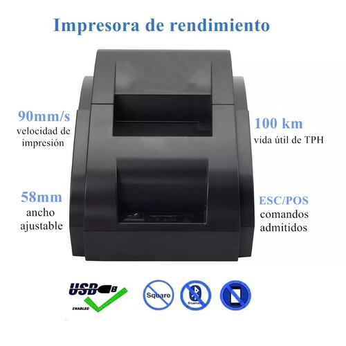 Impresora Termica Pos Usb 58mm Xp-58iih Impresoras Recibos.