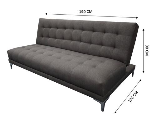 Sofa cama Verso Gris Oxford - Matrimonial Futon 3 posiciones, El Bazar Store.
