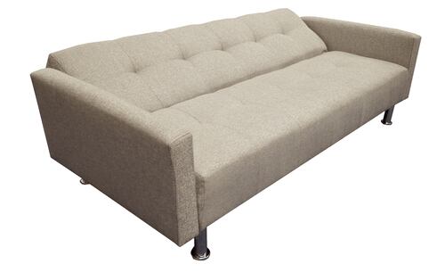 Sofa Cama Paris 3 Posiciones, Brazos Movibles, Beige, El Bazar Store.