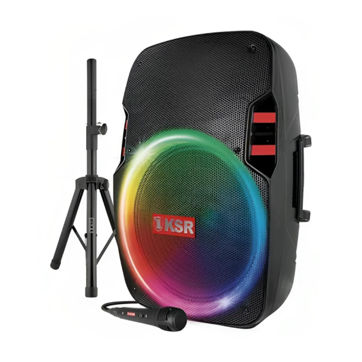 Bocina bafle recargable KAISER KSW-5015 15" tripié y micrófono