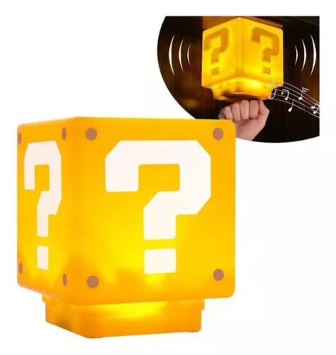 Mario Led Luz Noche Usb Con Signo Interrogac Y Sonido,regalo
