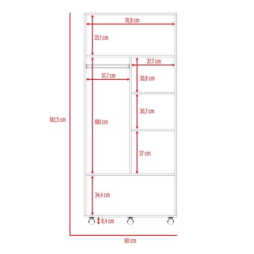 CLOSET ARMABLE MODELO IKO ROVERE EXCELSIOR.