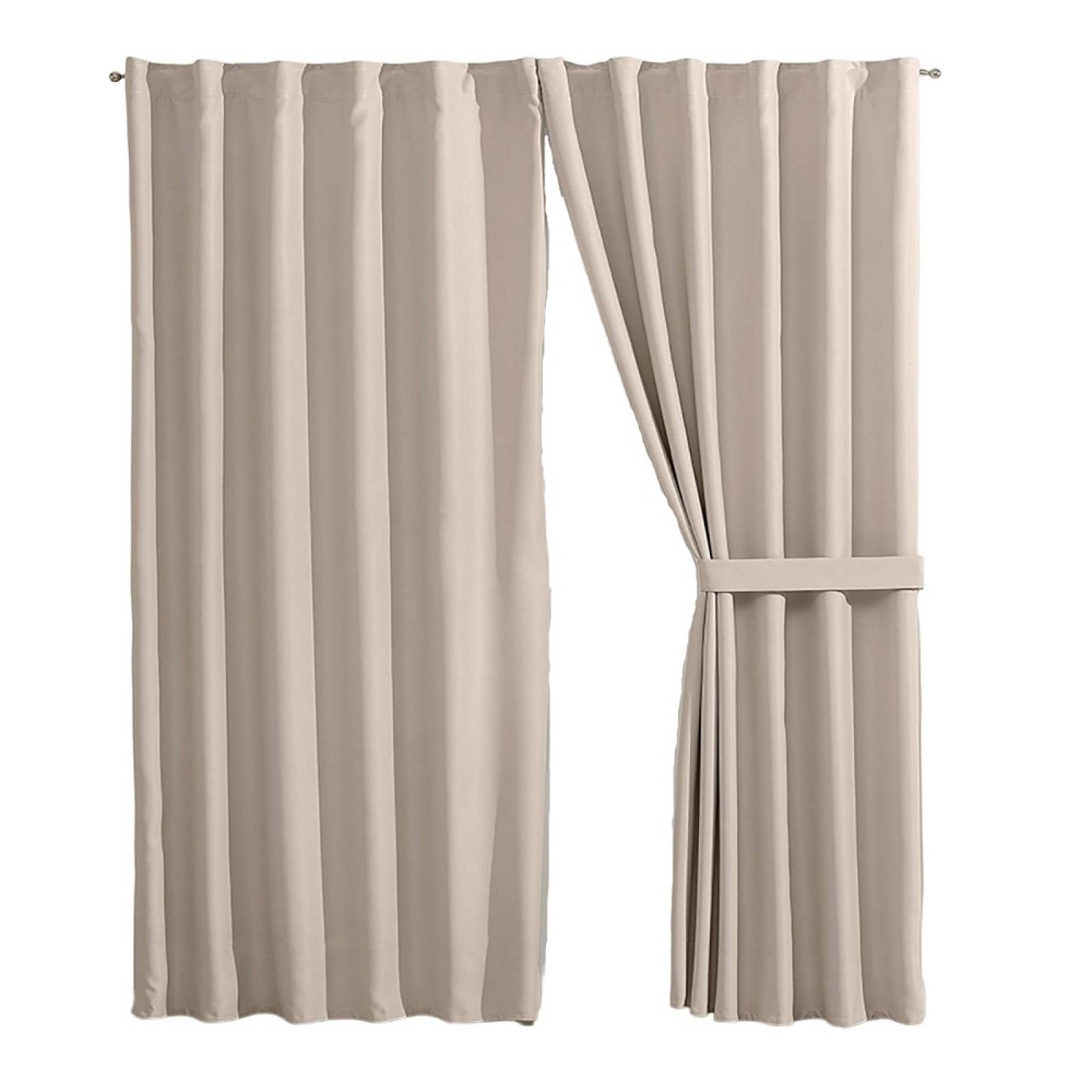 Cortinas Térmica Corta Noche y Día Ostión Poliéster Concord