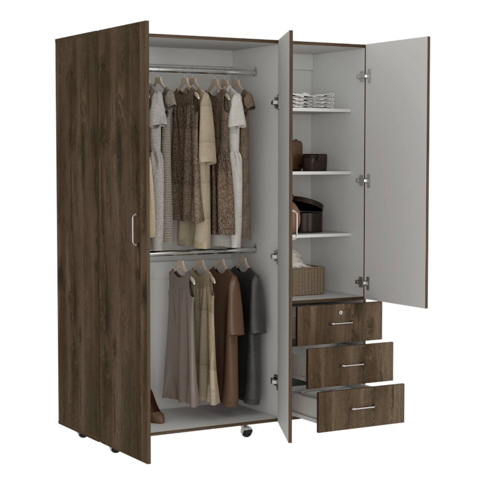 Closet Armable Arizona Bellota Nogal Armario Excelsior