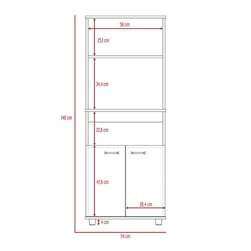 Alacena armable modelo Mezzo color Blanca marca Excelsior.