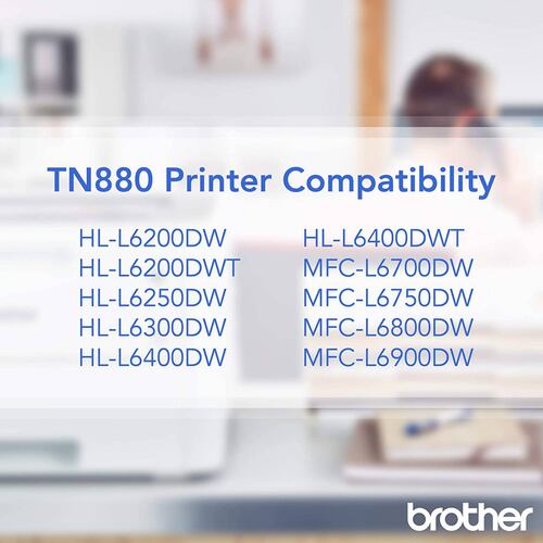TONER BROTHER TN880 NEGRO ALTO RENDIMIENTO 12,000 PAGS