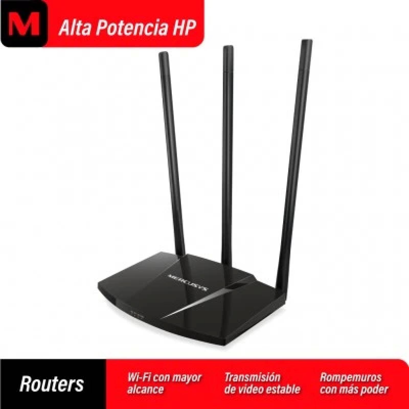 ROUTER ALTA POTENCIA MERCUSYS /N300 / 3 ANTENAS 7dBi / MW330HP