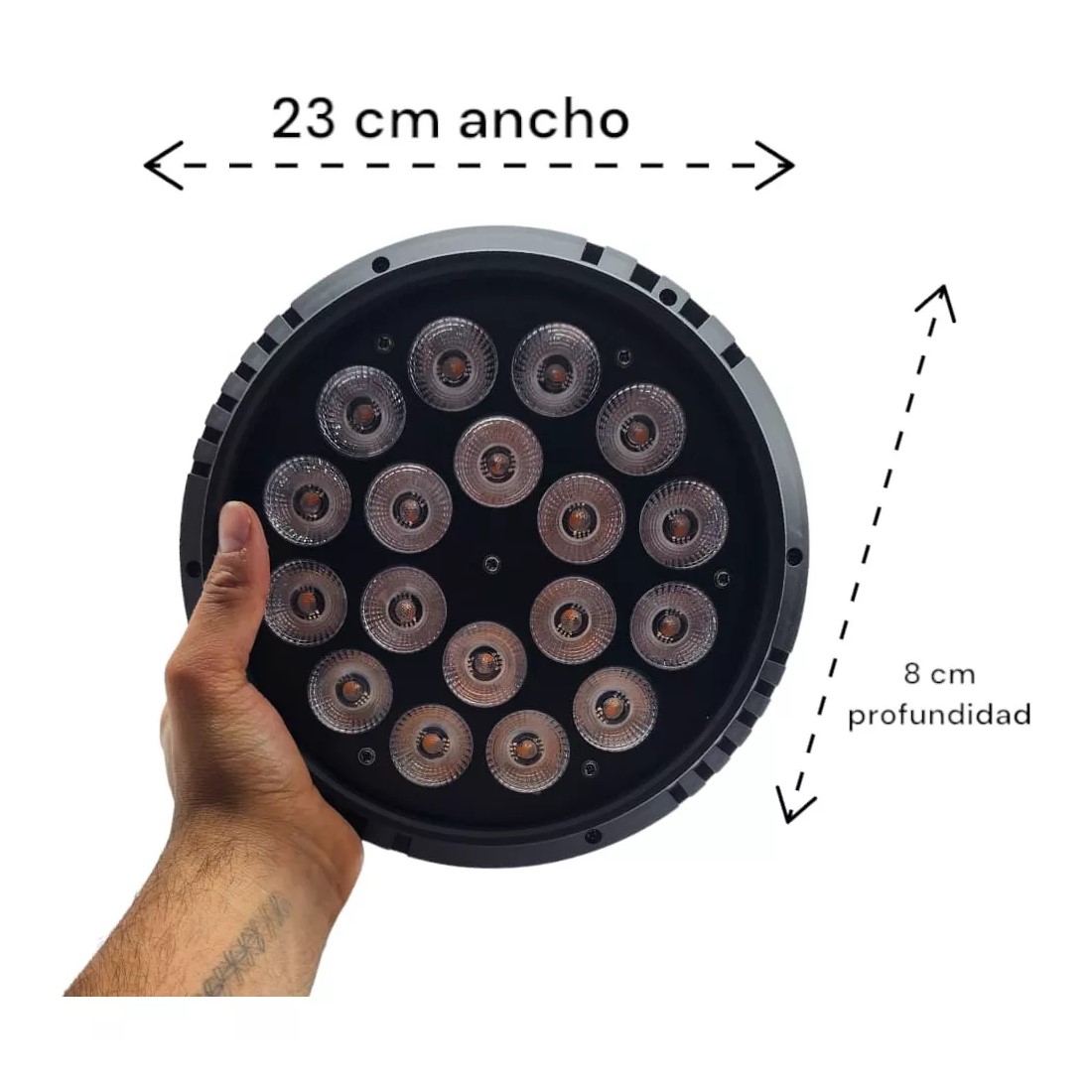 Cañon Led SUPER BRIGHT PAR188W 18x8 W 4 En 1 Rgb+ambar Dmx.