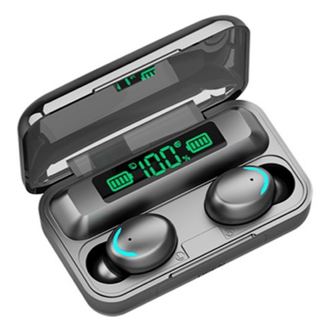Audífonos In-Ear Gamer Bluetooth F9-5 Negro con luz.