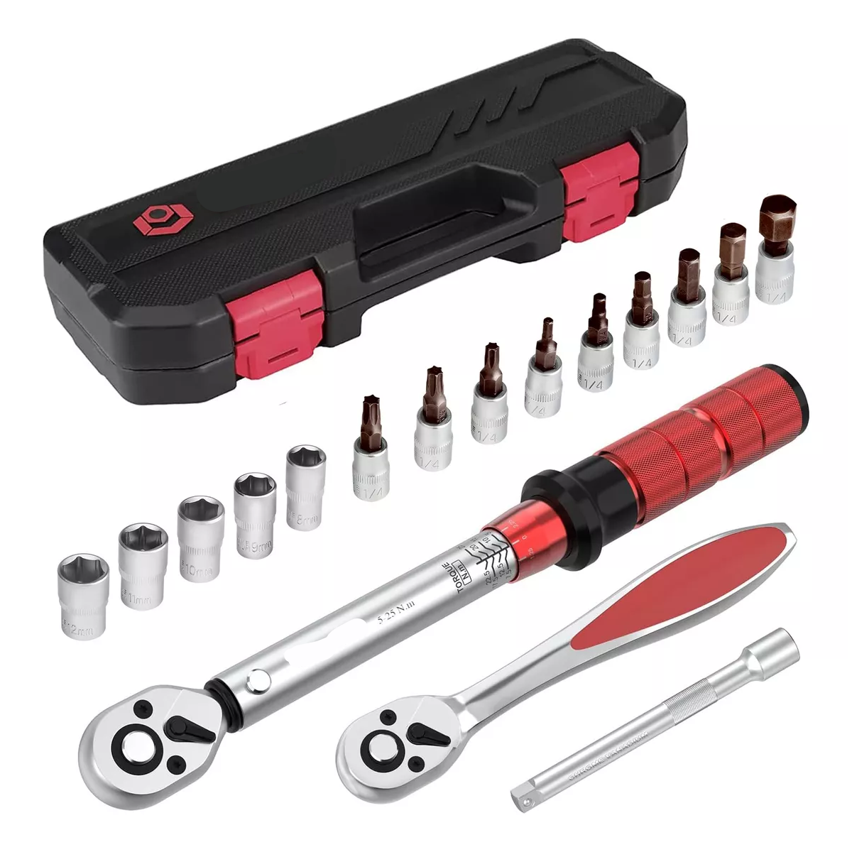 Set Llaves Dinamométrica 1/4 5-25nm Llave De Torque.