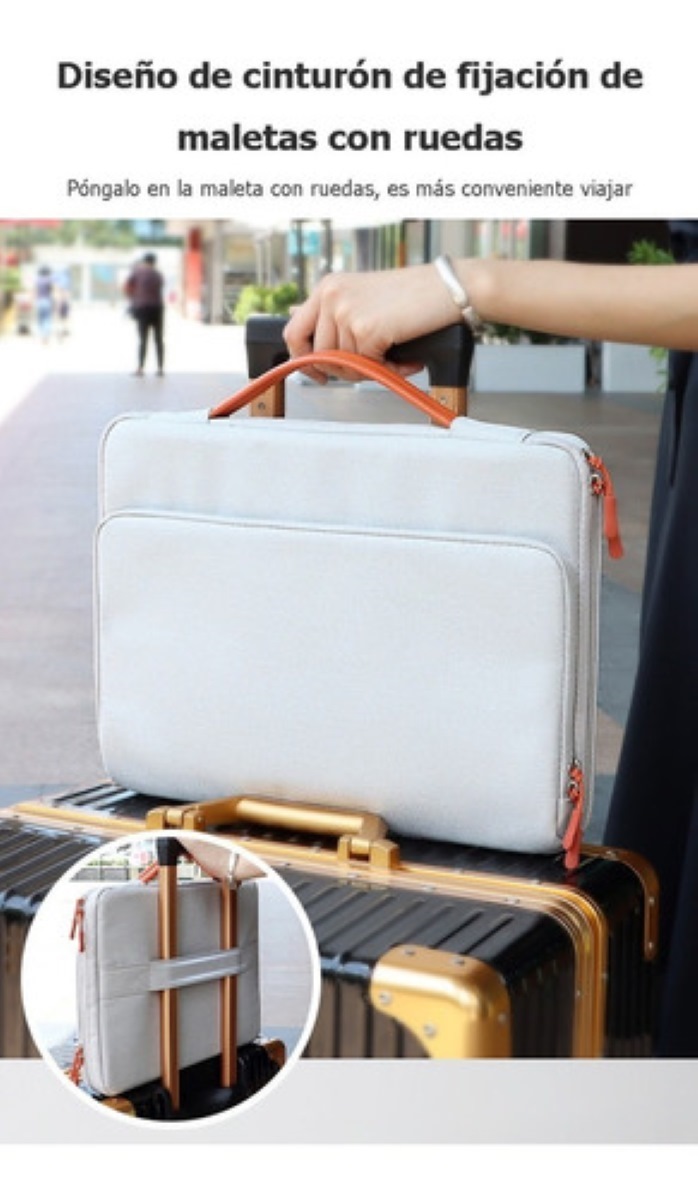 "Bolsa Protectora Impermeable Para Laptop De 15.6 Pulgadas Gris