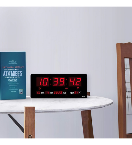 Reloj Digital De Pared Led Electronic Decoracion Pared 36 Cm.