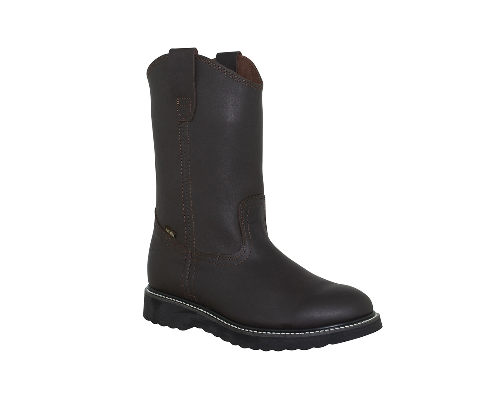Bota De Trabajo Establo 507 Tipo Roper De Piel Color Cafe Grasso.