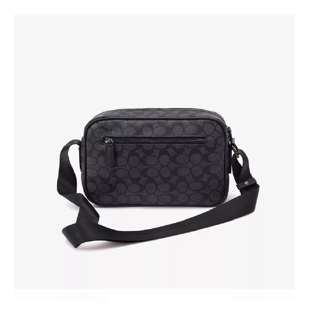 Bandolera De Cuero Hombre Crossbody Ralla Blanca y Azul.