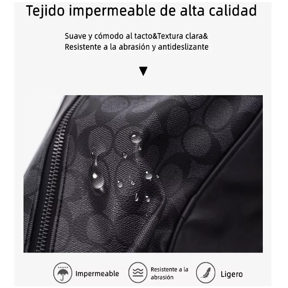 Bandolera De Cuero Hombre Crossbody Ralla Blanca y Azul.