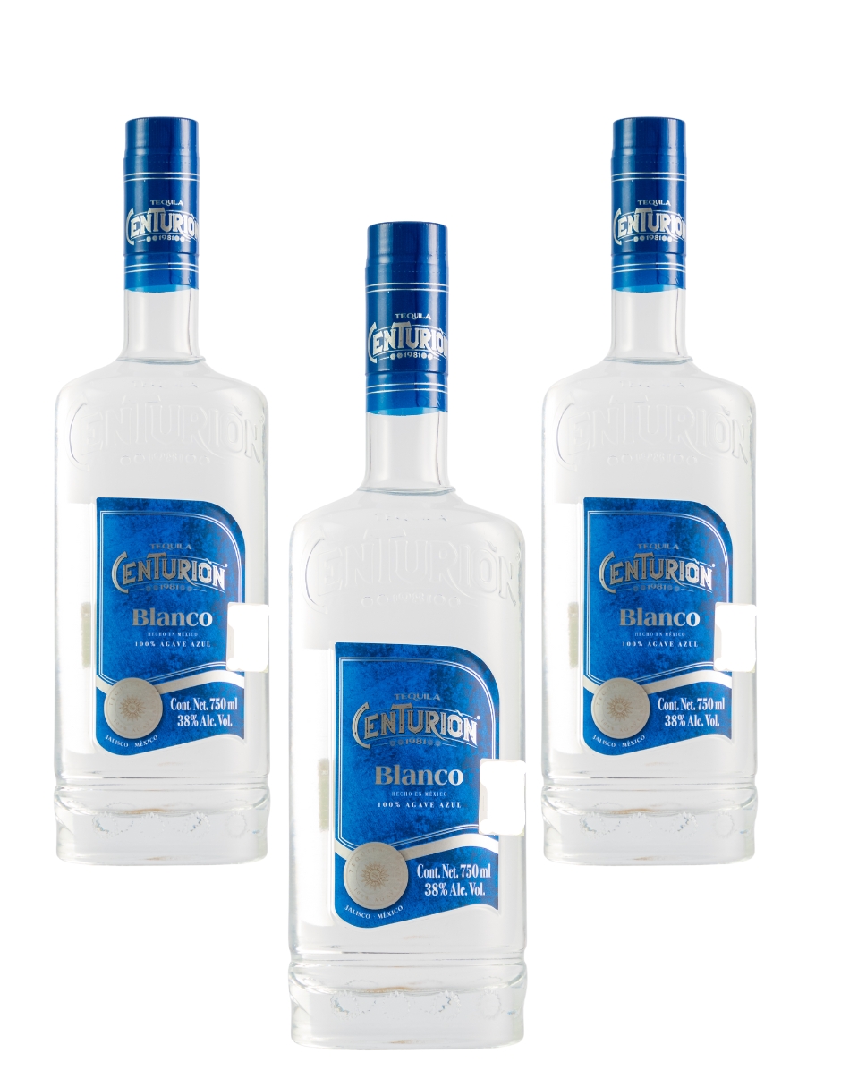 3x2 Tequila Centurión Blanco 750 Ml.