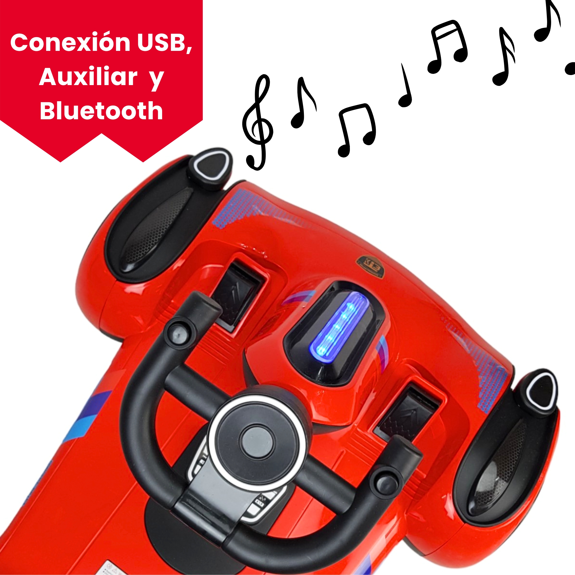 Go Kart Montable Electrico Control Remoto Luz y Sonido 12V -Rojo.