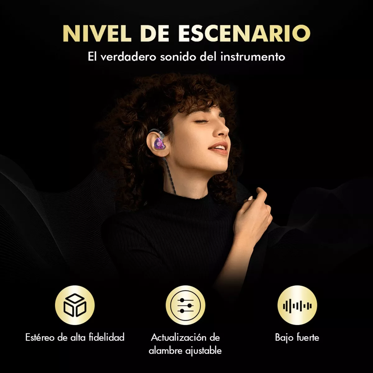 Audífonos in-ear gamer Popcorn BASS X8 PRO negro.