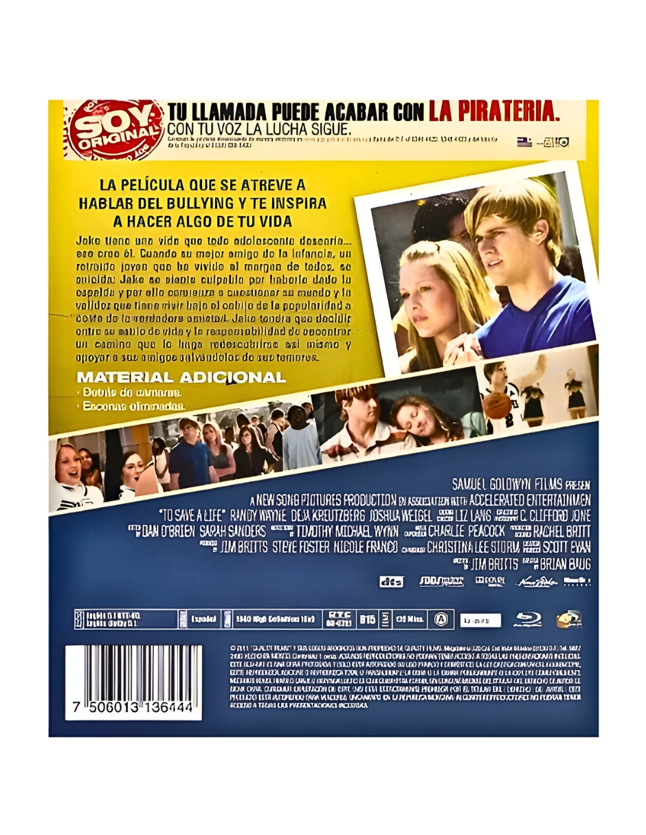 Salvar Una Vida - Blu Ray.