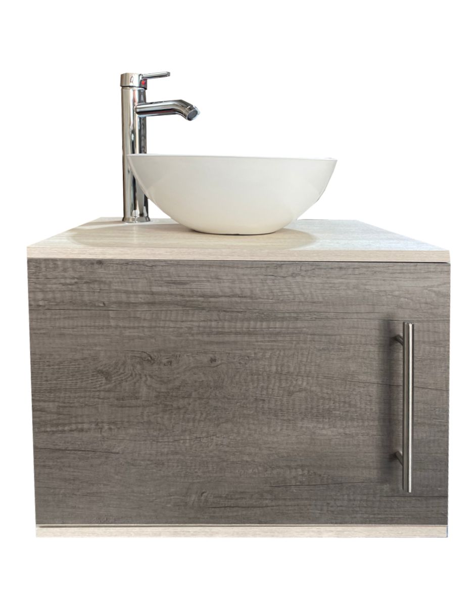 Gabinete Flotante Para Baño Con Llave Monomando Y Ovalín