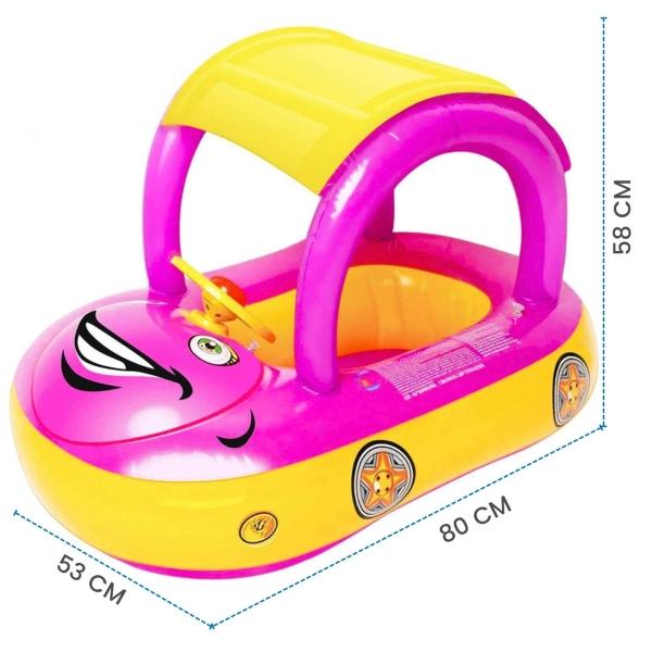 Inflable de Piscina para Niños Juguete de Alberca Flotador Vocho - Rosa