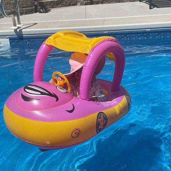 Inflable de Piscina para Niños Juguete de Alberca Flotador Vocho - Rosa