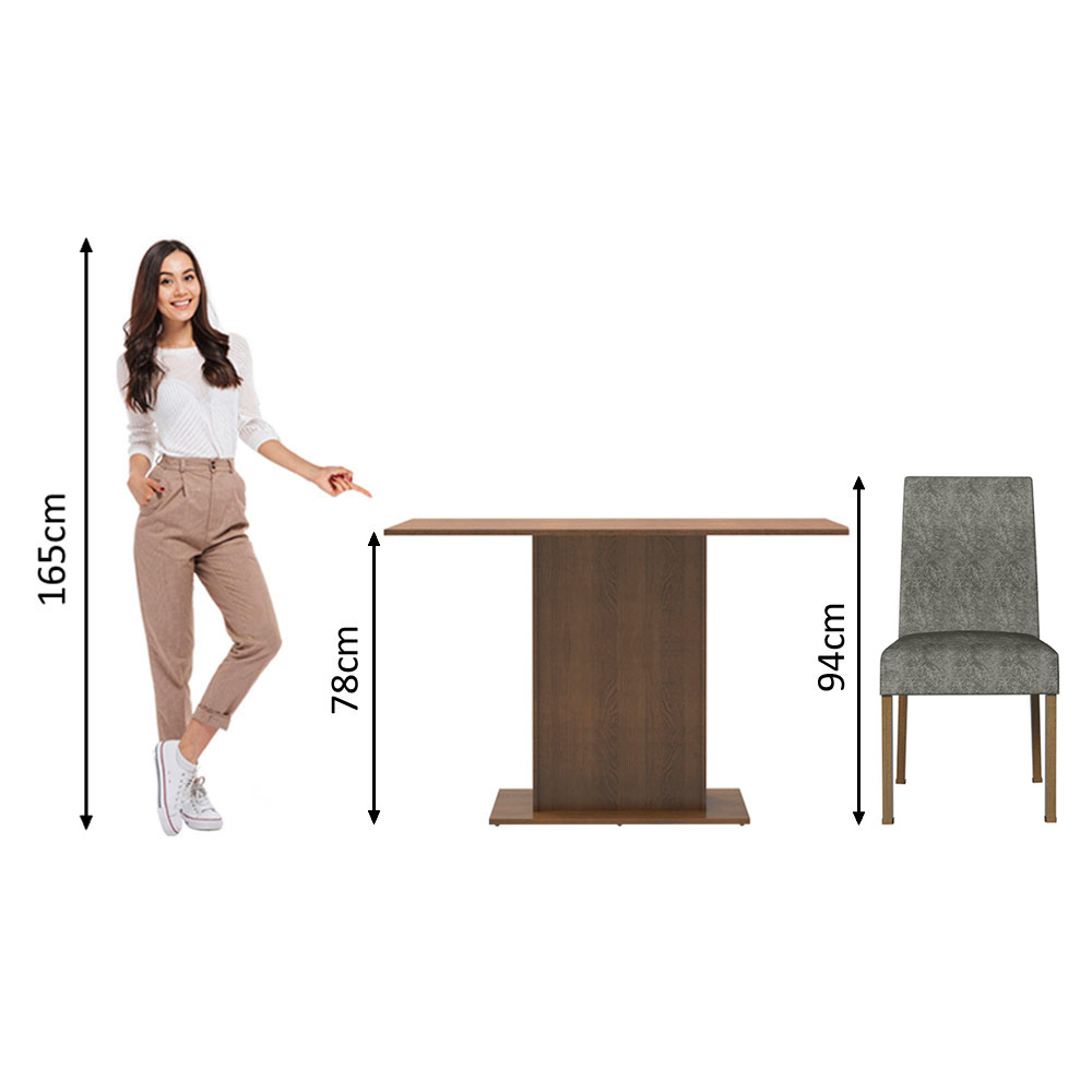 Juego de Comedor con Mesa y 2 Sillas Madesa Manu MP.