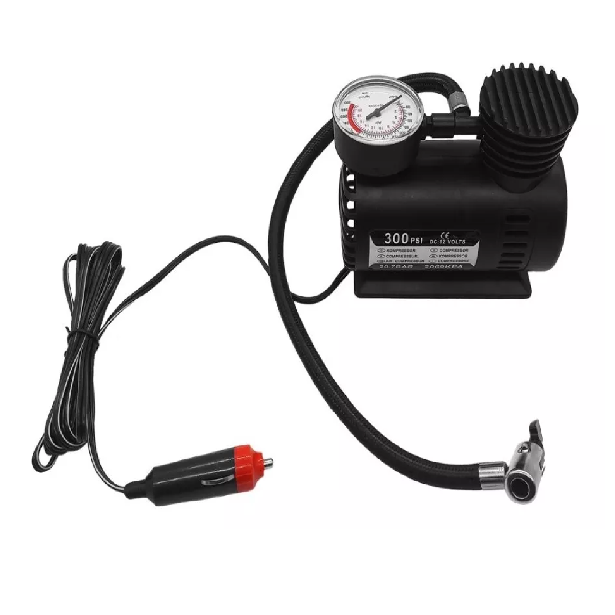Mini Compresor Aire 12v 300 Psi Bicicletas Moto / E-roca.