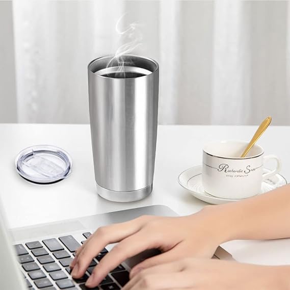 A Vaso Térmico de Acero Inoxidable, EASYTAO Taza Termica Frio y Caliente para Cafe con Tapa y ...