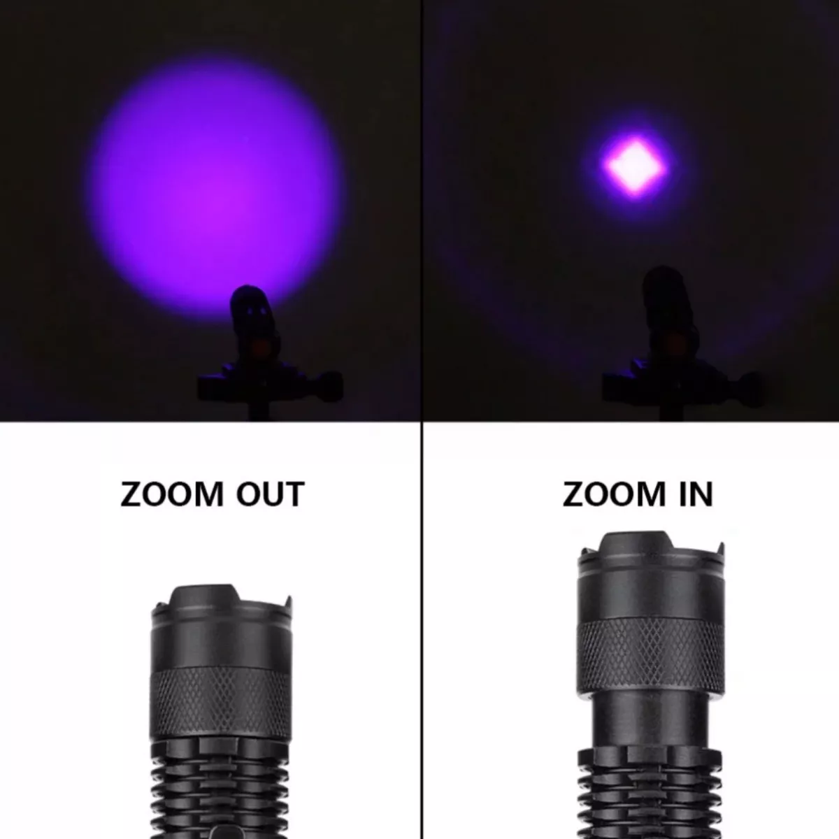 Lámpara Linterna Táctica Luz Negra Uv Ultravioleta Campismo.