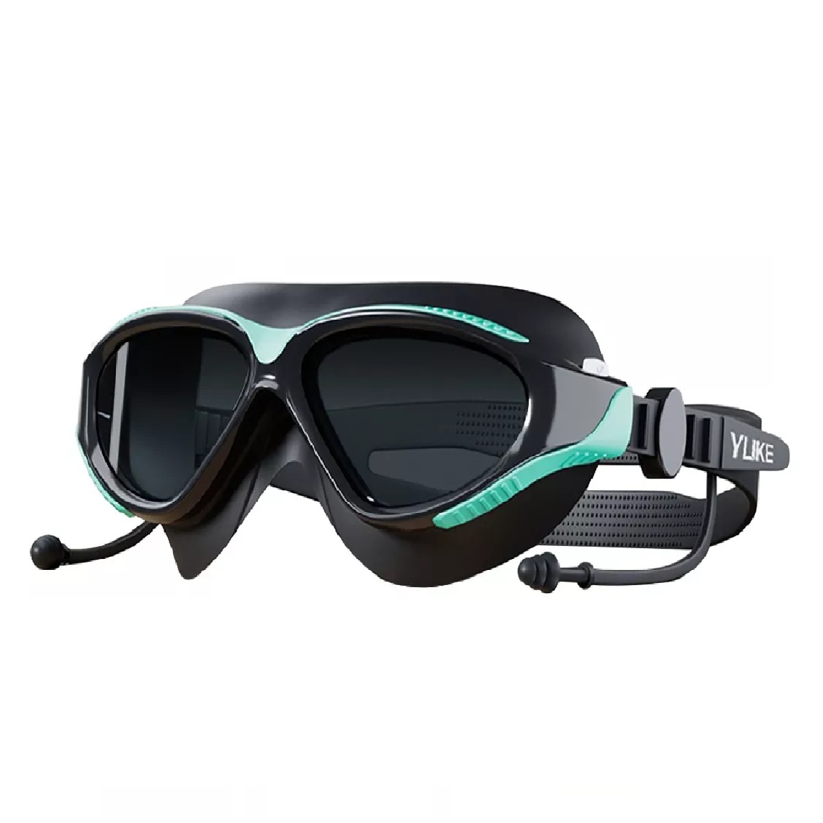 Kit Goggles Natacion 8Piezas Verde Oscuro