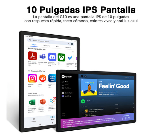 2024 Tablet Goodtel G10 10.1 Tableta 128GB ROM Negra Y 14GB RAM TF 1TB ...