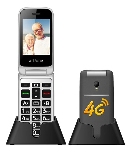 Teléfono Plegable Clásico 4g Lte Volte, Sin Contrato, Botones Grandes Y ...
