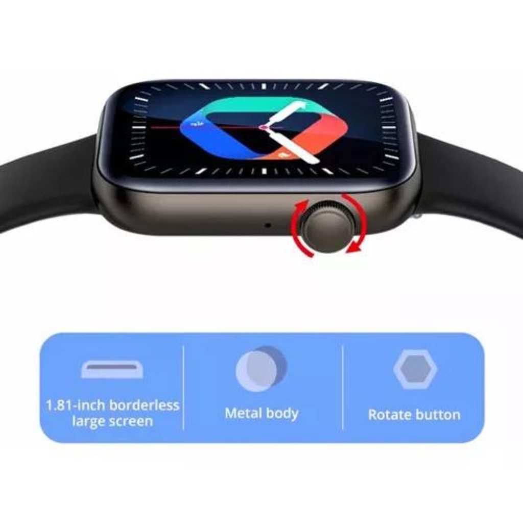 Smartwach Colmi P45 - Pantalla de reloj inteligente 1.81, color negro ...