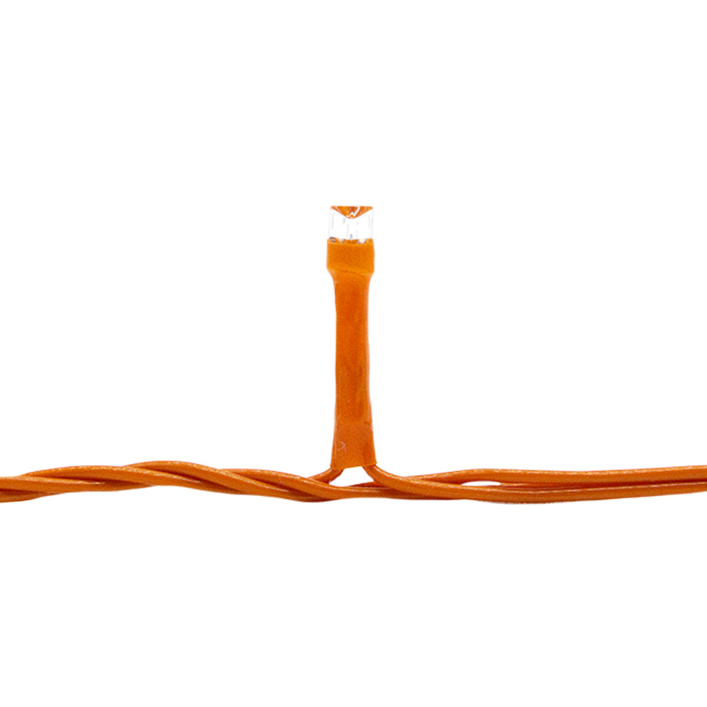 Serie De Luces 100 Led Luz Naranja 8 Funciones 6.6 Mts para Halloween y ...