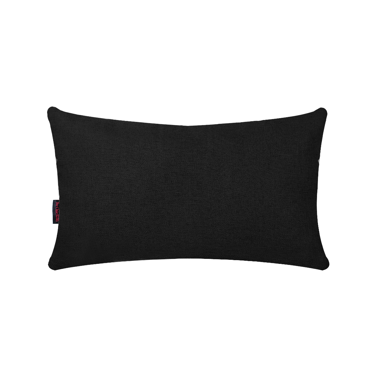 Cojín Decorativo Rectangular para Sala o Cama. Funda de Lino Negro con ...